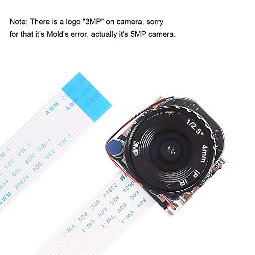 for Raspberry Pi Camera Module 4 B 5MP 1080p OV5647 Automatically Switching Between Day-Vision and Night-Vision Webcam Lens 72 Degree FoV for Raspberry Pi Model A/B/B+, Pi 2 and Raspberry Pi 3,3 b+