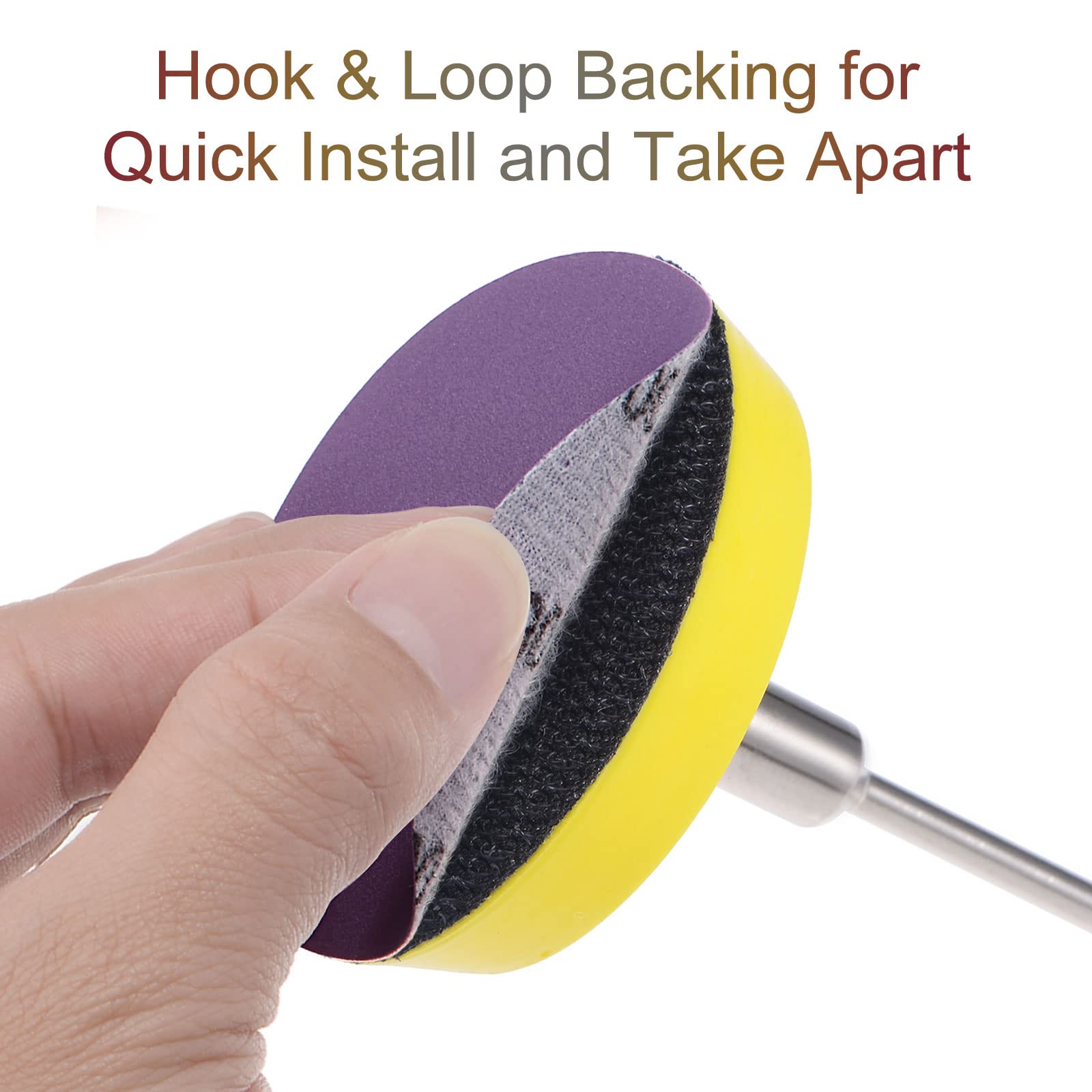 uxcell 30Pcs 3-Inch Purple Sanding Discs 3000 Grits Hook and Loop Professional Aluminum Oxide Sand Paper Wet Dry Polish for Wood Metal Paint Finishing