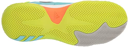 adidas Unisex Harden Vol. 6 Basketball Shoe, Pulse Aqua/Team Semi Sol Orange/Solar Yellow, 9.5 US Men