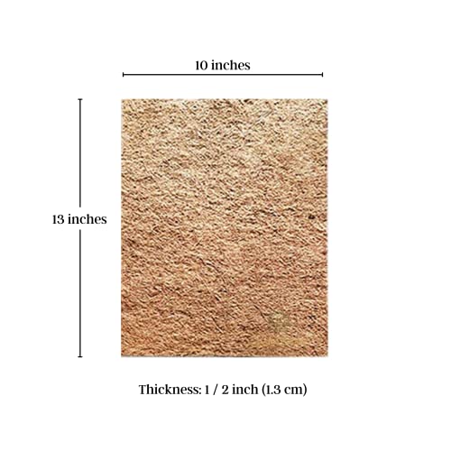 SunGrow Coco Fiber Hermit Crab & Reptile Carpet, Gecko Terrarium Liner, and Floor Bedding Substrate & Supplies, Climbing Wall Carpet & Mat for Hermit Crabs, 10" x 13", 1 Piece Per Pack