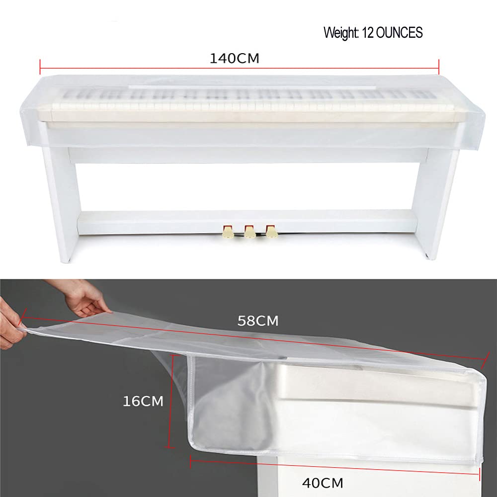 88 Key Digital Piano Keyboards Cover Electronic Piano Transparent Waterproof Protect Bag for Pianos (88-Key)