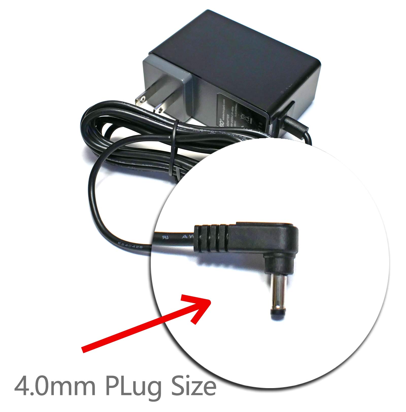 EDO Tech Wall Charger AC Adapter for Sylvania Naviskauto Pumpkin HDJUNTUNKOR APEMAN WONNIE DR. J UEME Portable Single Dual Screen Blu-ray DVD Player (6.5 Ft Cable)