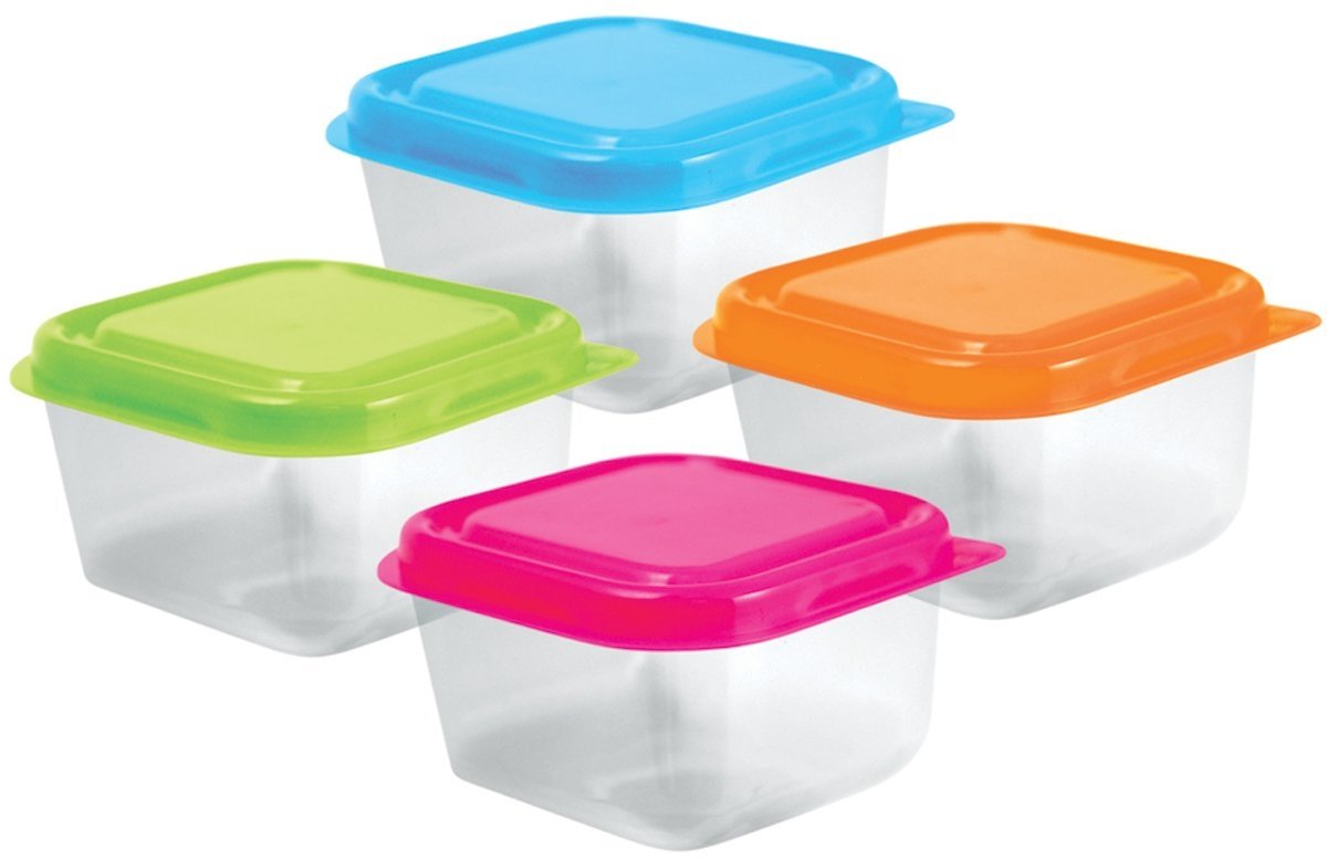 Bead Storage Containers W/Lids 2.5"X1.5" 4/Pkg-