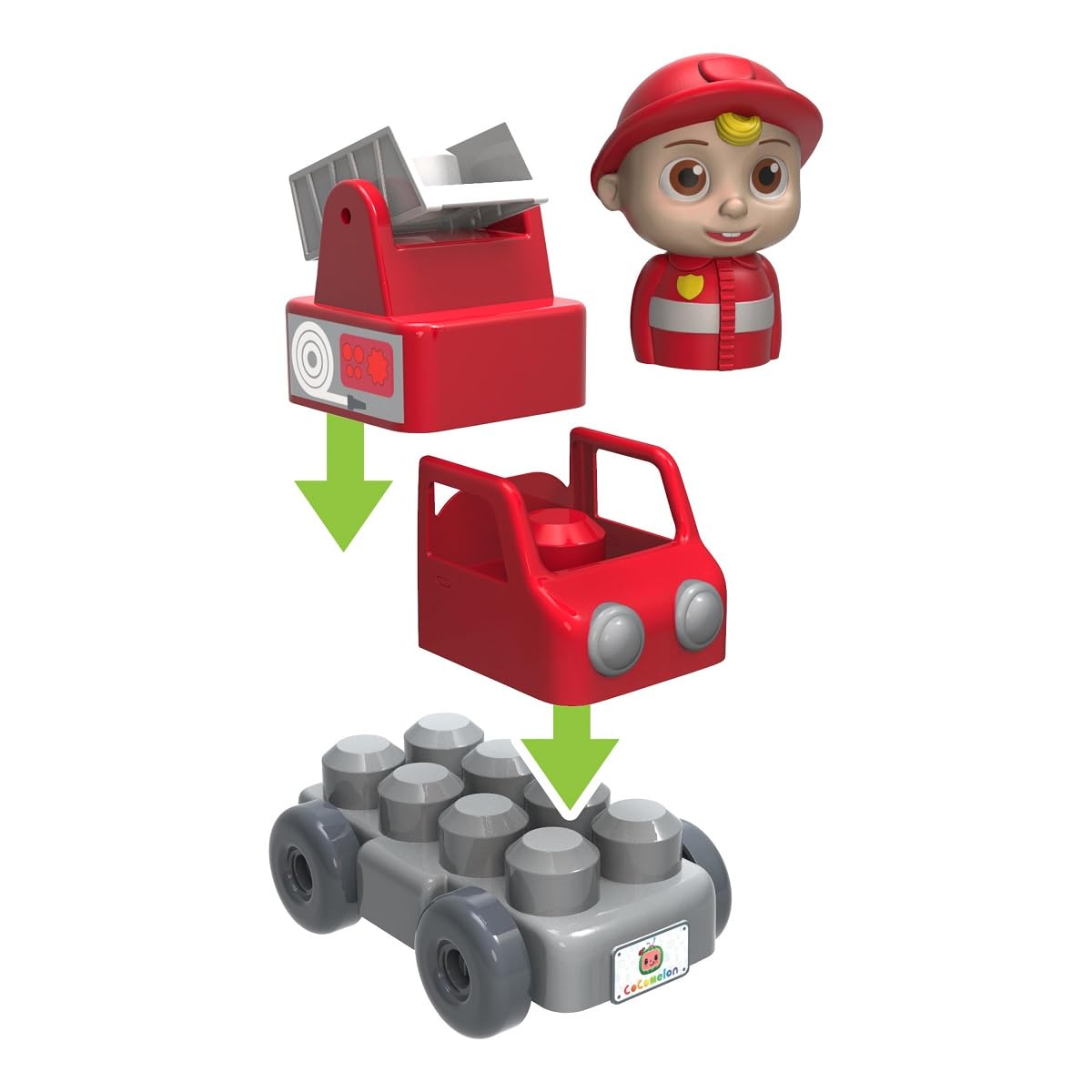 Cocomelon Build A Vehicle Playset, Includes 3 Vehicle Sets, Styles May Vary, Officially Licensed Kids Toys for Ages 18 Month by Just Play