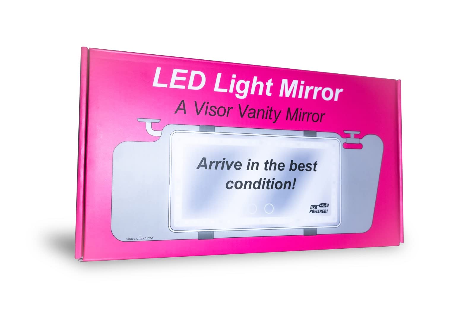 A Must Have Item-Vanity Visor Car Mirror -LED 1000 lumens with Dual dimmer Control - Warm Lighting & Bright White Daylight Combination (Snow White)