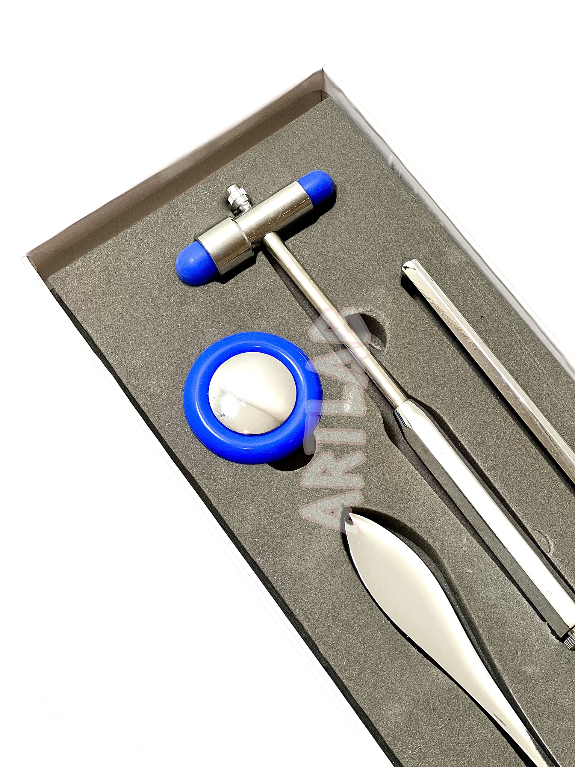 Artlab-Neurological Percussion Set-Reflex Hammer Medical Instrument Set, Includes Pinwheel, Babinski Hammer,Taylor Buck Hammer,Diagnostic Kit for Nurses,EMS,Medical Students (Set of 4 Blue)