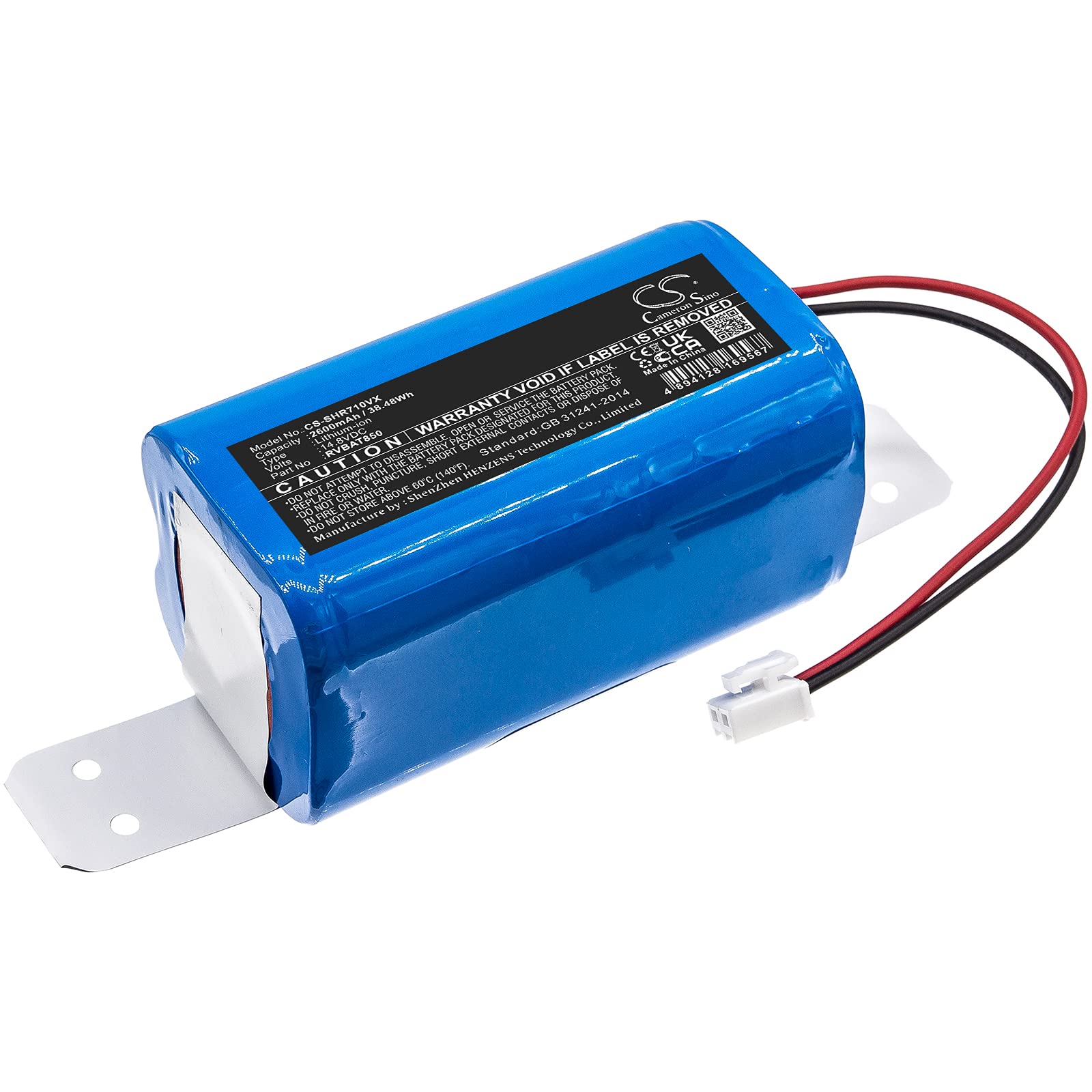 Flujoy 2600mAh/14.8V Replacement Battery for Shark IQ R101 ION Robot Vacuum R87 ION Robot Vacuum R71 RV1001AE ION Robot Vacuum R85 ION Robot Vacuum R72 RV750_N RVBAT850 RVBAT850A