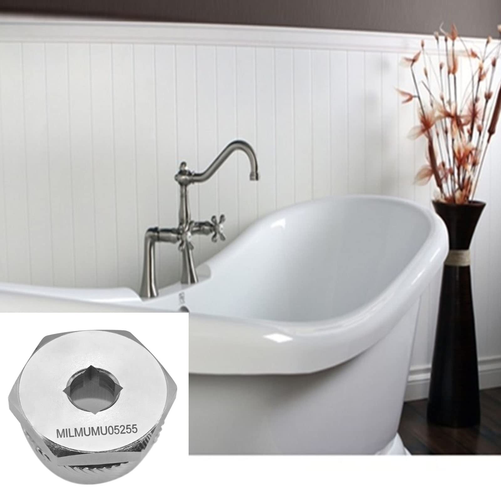 MILMUMU Compatible with Tub Drain Extractor-Removes One and a Half Inch Old or Stubborn Tub Drains ( 05255 1.5" )