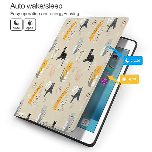Funny Cats Case Fit for IPad Air 3 Pro 10.5 Inch Case with Auto Sleep/Wake Ultra Slim Lightweight Stand Leather Cases