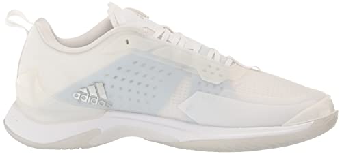 adidas Women's Avacourt Tennis Shoe, White/White/Silver Metallic, 9