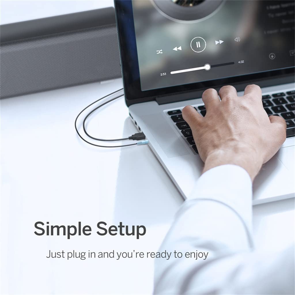 AFLHYJK Soundbar 5.0 Speaker Powerful Drivers Subwoofer Wall Mount Home Theater System Support