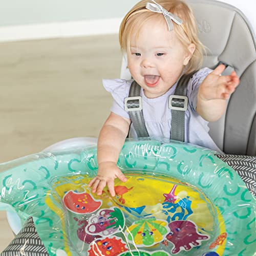 Infantino Wee Wild Ones Pat & Play Water Mat - Narwhal Themed Water mat for Infants and Older Babies, for Tummy time and Sensory Play