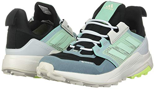 adidas Women's Terrex Trailmaker Gore-TEX Hiking Shoes, Core Black/Clear Mint/Acid Mint - 8.5