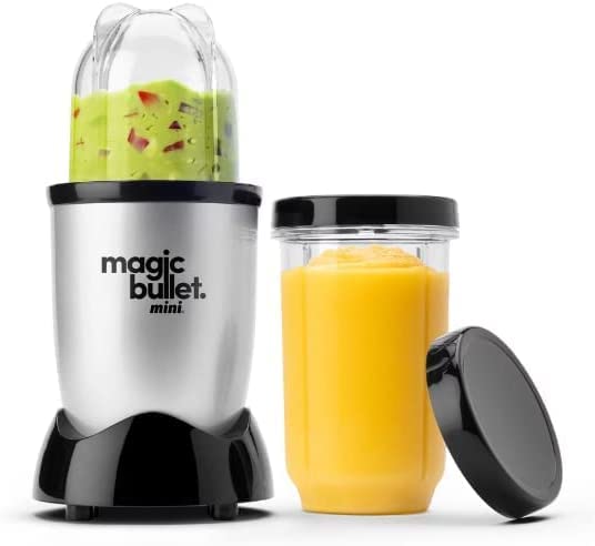 ADEMA MAGIC BULLET Silver/Black Mini Compact Personal Food Blender 14 oz.