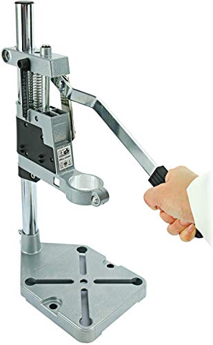 Adjustable Drill Press Stand for Drill Workbench Repair Tool Universal Bench Clamp Support Tool, Drill Press Table, Drill Stand for Hand Drill Single Hole Aluminum Base (1 Mounting Hole)