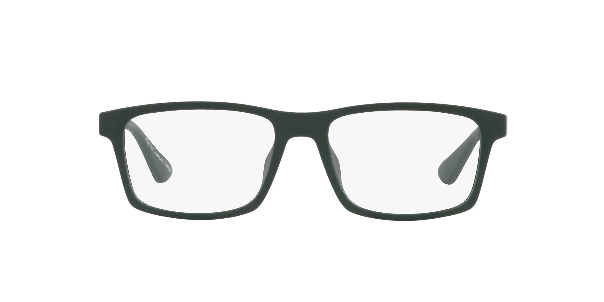 A|X ARMANI EXCHANGE Men's Ax3083u Universal Fit Rectangular Prescription Eyewear Frames, Matte Green/Demo Lens, 56 mm
