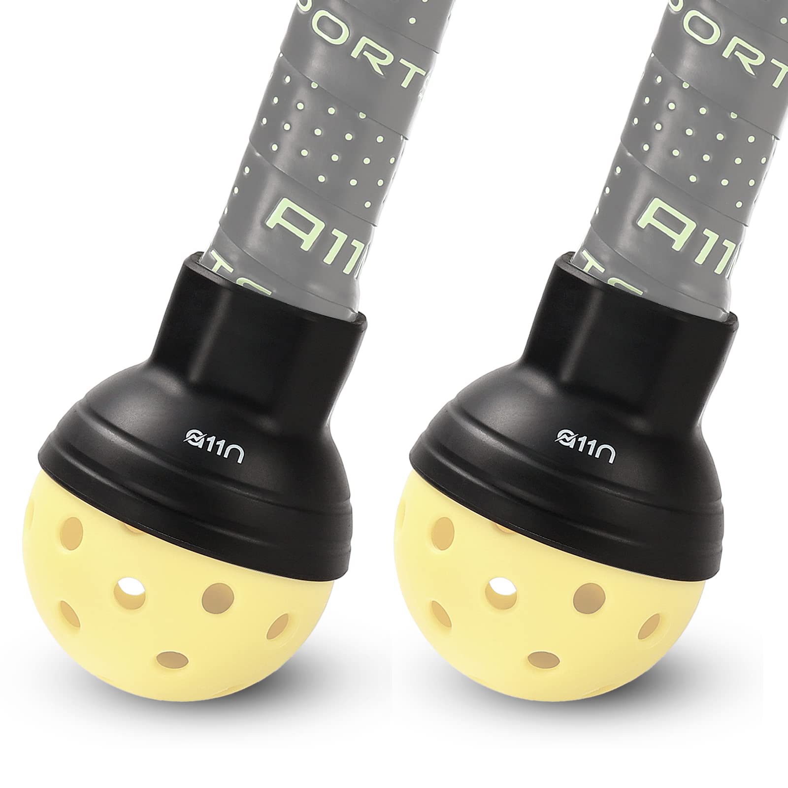 A11N Pickleball Ball Retriever, Attaches to Pickleball Paddles Bottom, Fits Standard Paddles, 2 Pack