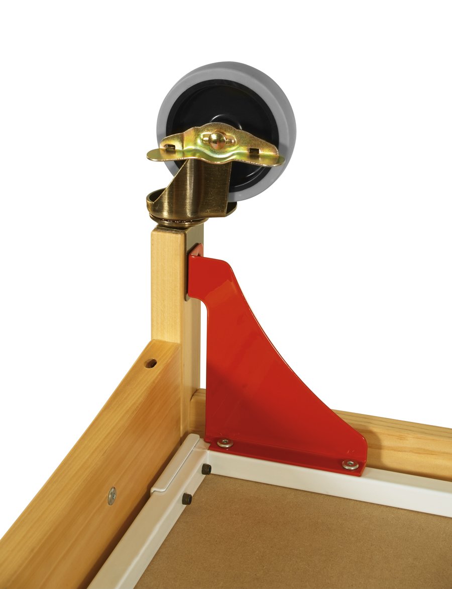 Foundations SafetyCraft Evacuation Kit for Next Gen Serenity Cribs (1st Generation), Converts Crib into Evacuation Crib, Includes 4 Red Gusset Plates and 4" Metal Casters