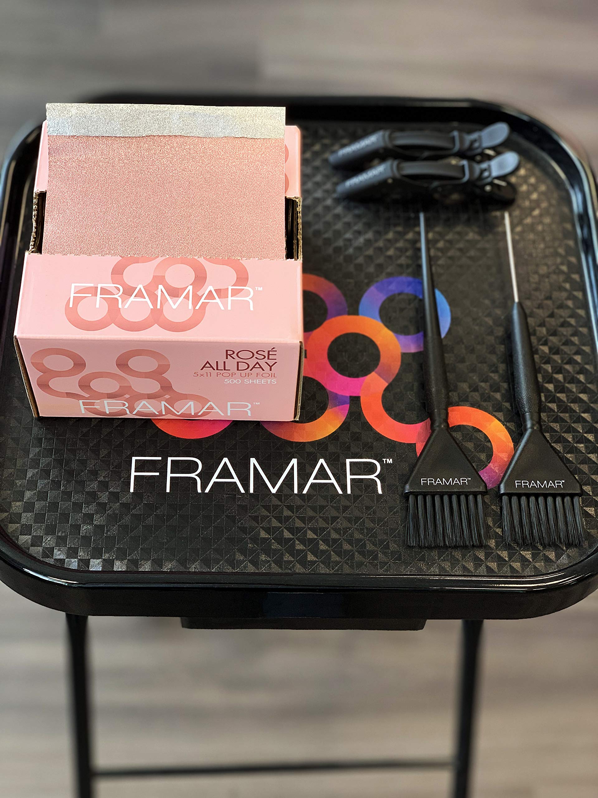 Framar Rosé All Day Pop Up Hair Foil, Aluminum Foil Sheets, Hair Foils For Highlighting - 500 Foil Sheets