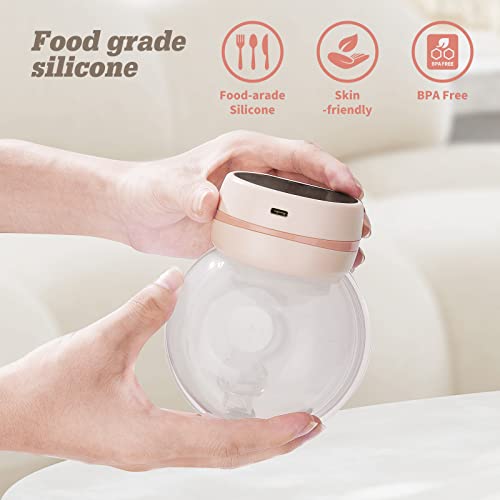 Breast Pump Electric,Wearable Breast Pump,Portable Breast Pump with 3 Modes 9 Levels,Memory Function Rechargeable Single Milk Extractor with Massage Mode-24mm Flangeā¦
