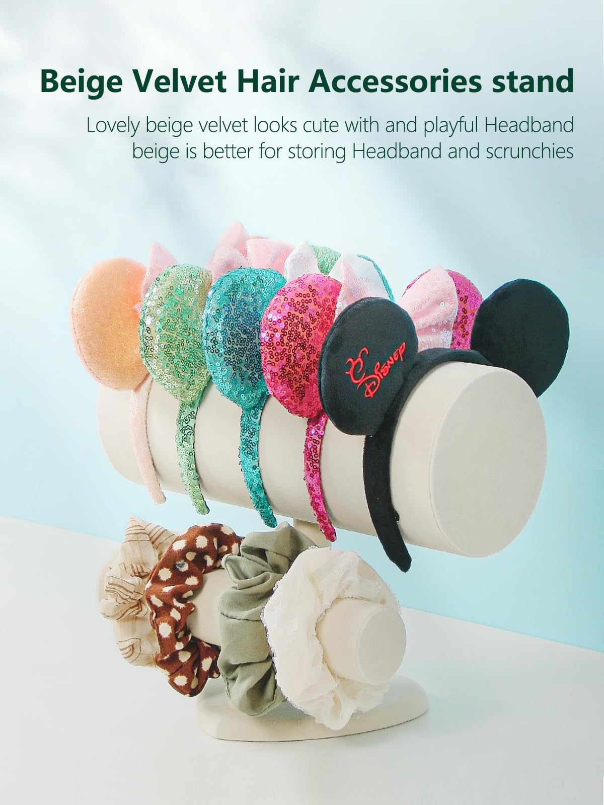 Ausalivan Headband Holder Organizer,Head Band Stand For Girls Room,Hair Band Storage For Women,Hair Accessories Display Rack,Mouse Ear Holder
