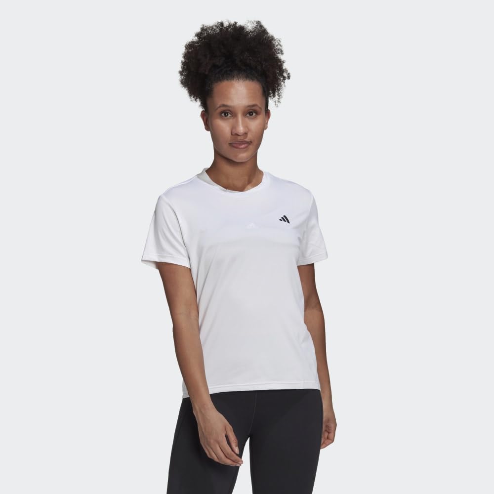 adidas Women's Standard AEROREADY Desgined 4 Training Minimal Tee, Black/Black/White, 4X