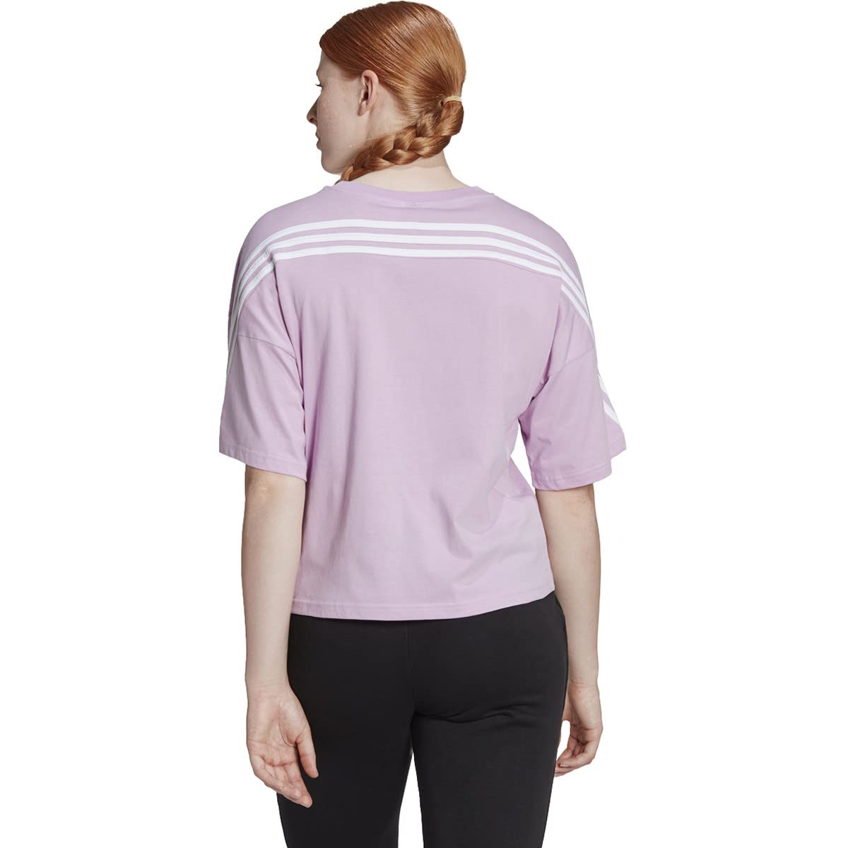 adidas Women's Sportswear Future Icon 3-Stripes Tee, Pulse Magenta, Large