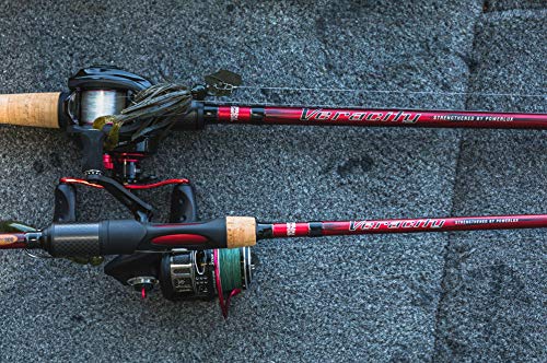 Abu Garcia Veracity Spinning Fishing Rod - VRCTYS66-5, Red, 6'6" - Medium