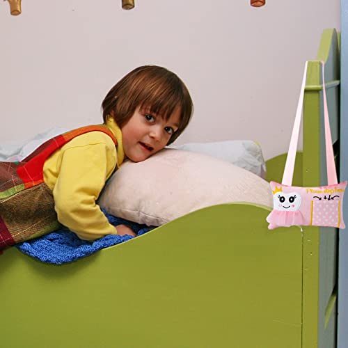 free-space Tooth Fairy Pink Ballerina Embroidered Tooth Fairy Pillow with Pocket Kids Keepsake Gift (Pink)
