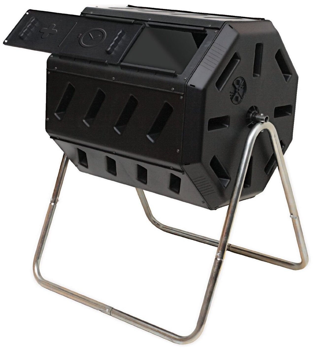 FCMP Outdoor IM4000 Dual Chamber Tumbling Composter + GREEN PIG Compost Accelerator