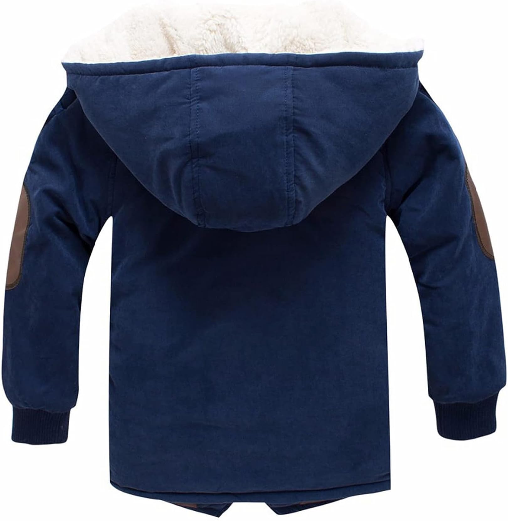 EISHOW Clearance Kids Boys Warm Thick Jackets Hooded Cotton Fleece Parka Coat Children Winter Zipper Outerwear (Navy, 4-5 years)