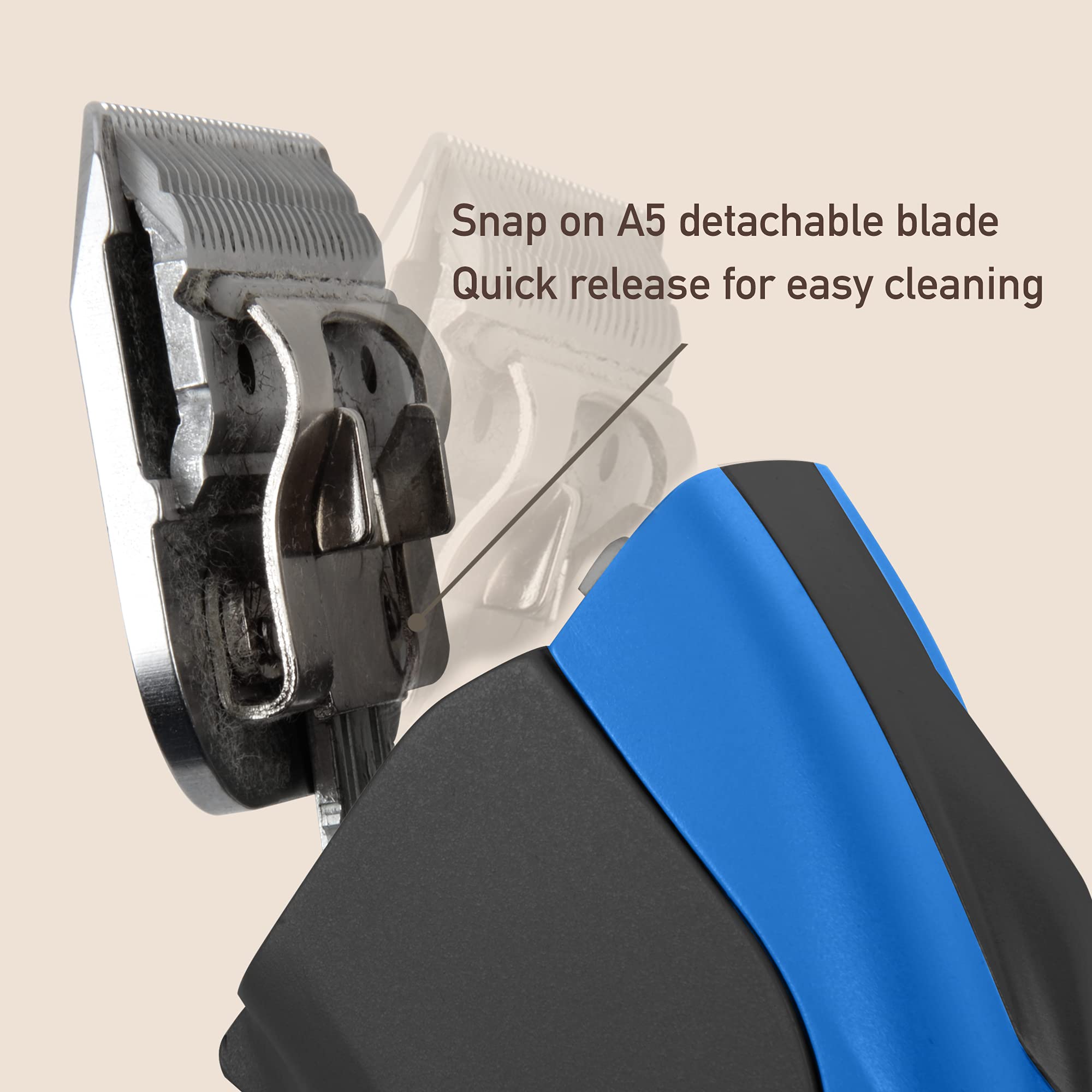 FURZONE Detachable Blade - Size 15 Blade 3/64", Made of Extra Durable Japanese Steel, Compatible with Most Andis, Oster, Wahl A5 Clippers