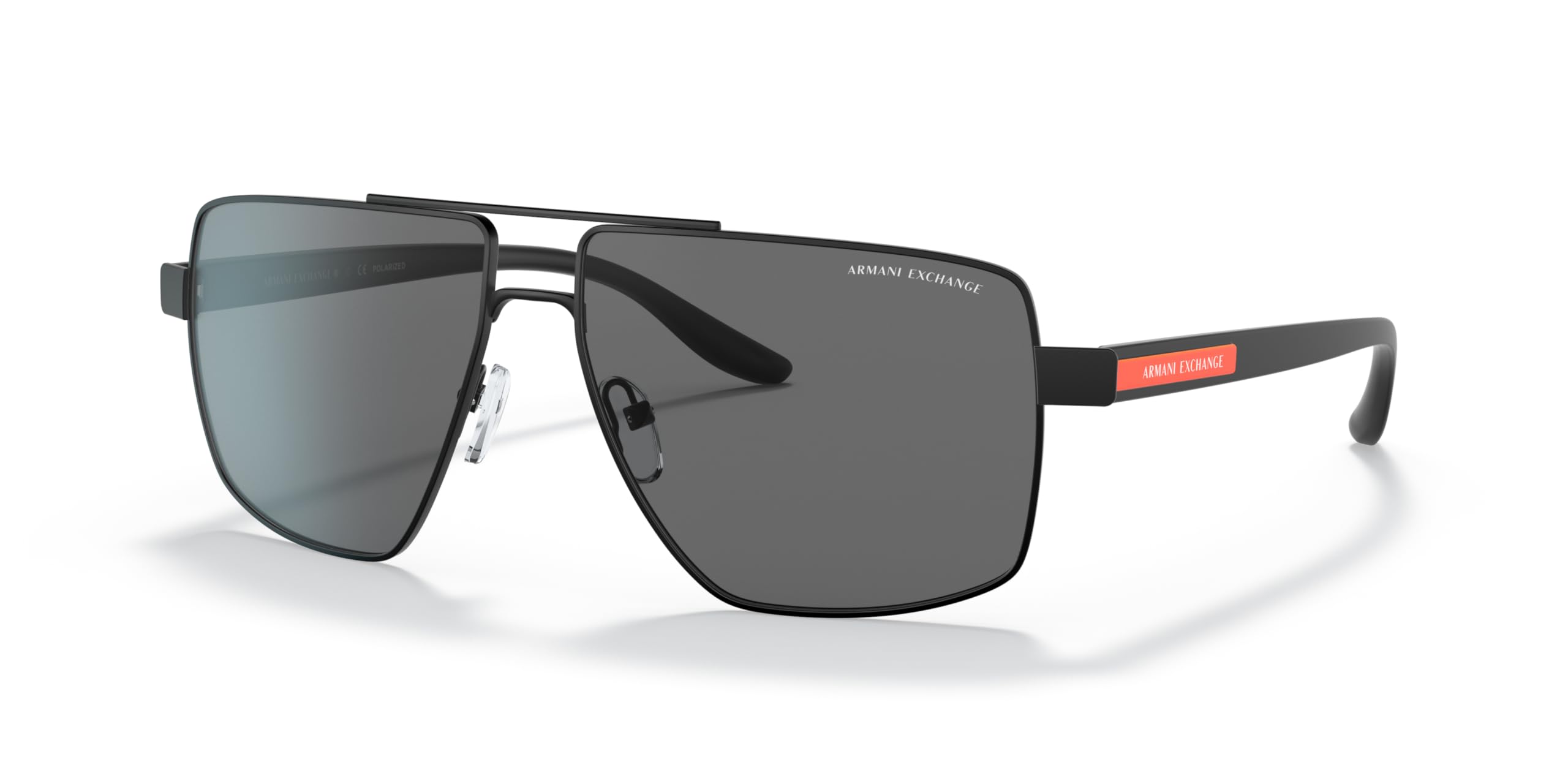 A|X ARMANI EXCHANGE Men's AX2037S Square Sunglasses, Matte Blue/Blue, 60 mm