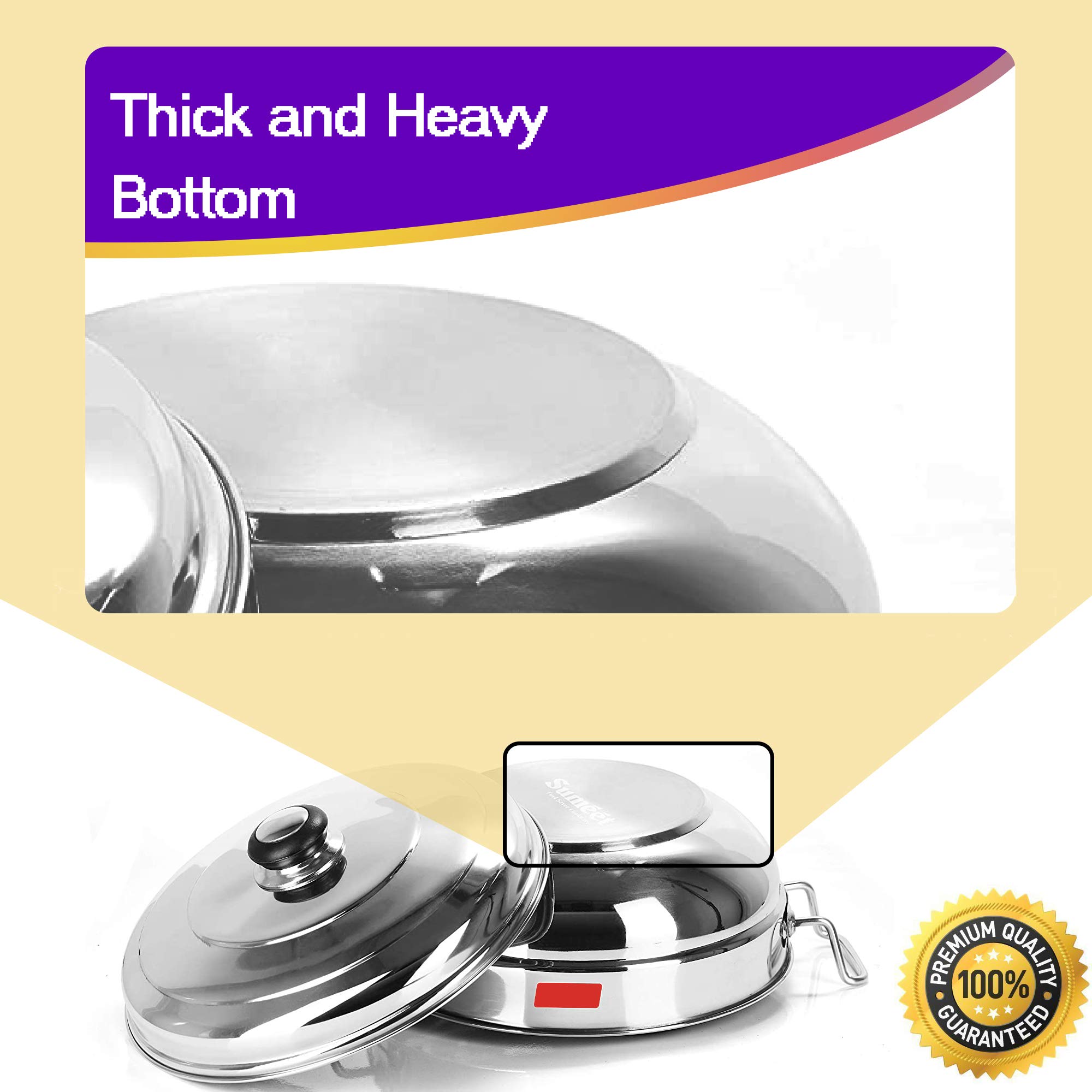 QSEC Stainless Steel Induction Base Idli Maker Multi Kadai Idli Steamer & Idli Cooker With 7 Plates | 2 Mini Idli | 2 Idli | 2 Dhokla | 1 Momo, 4 Liter…