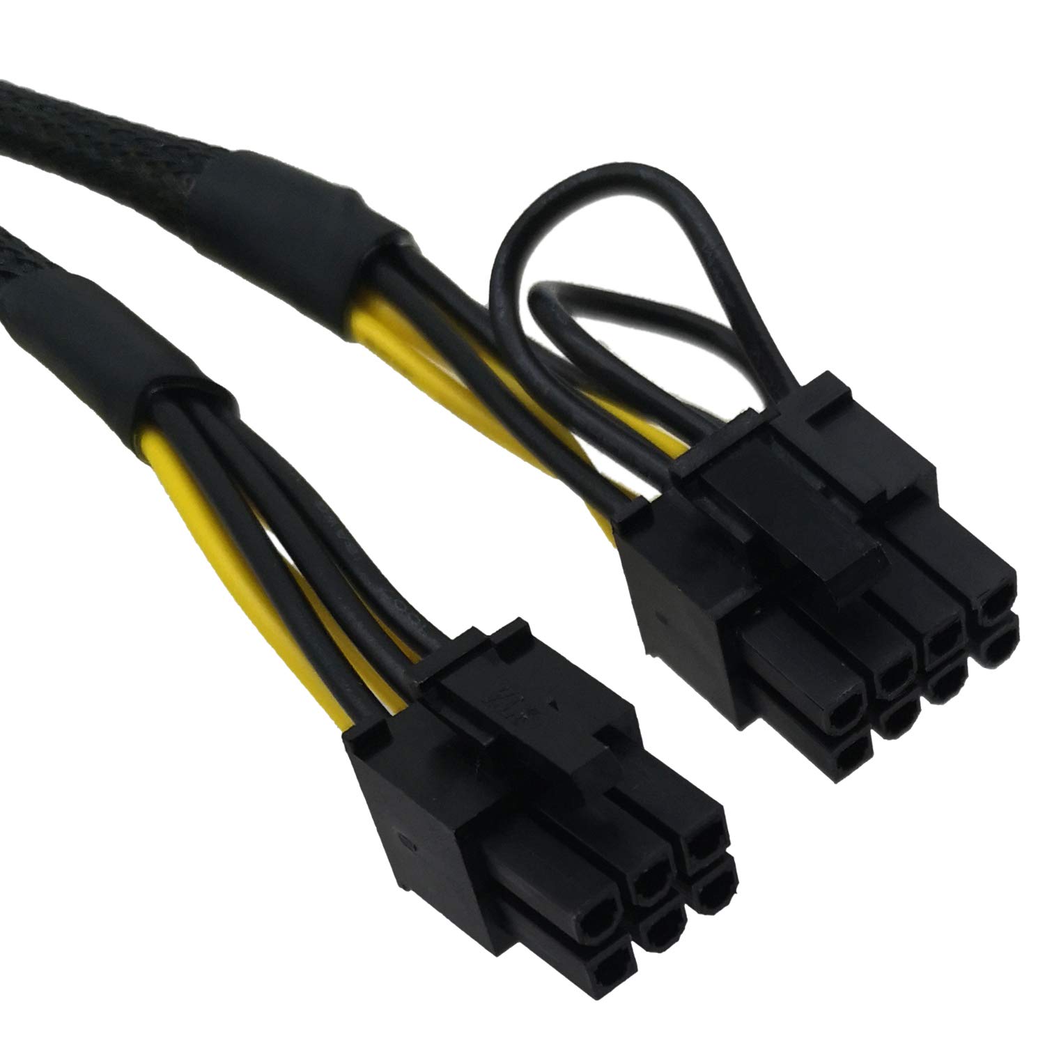 COMeap GPU Power Cable for Dell Precision 5820 7820, 10 Pin to 8 Pin(6+2) 6 Pin PCIe GPU Power Adapter Sleeved 21-inch (53cm)