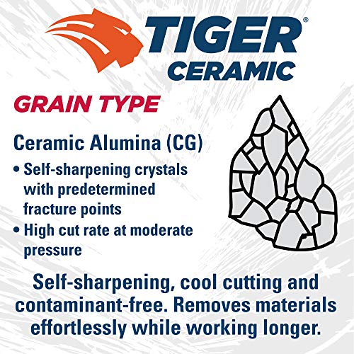Weiler 58302 6 x .045 Tiger Ceramic Type 1 Cut Off Wheel CER60S 7/8 A.H (Pack of 25)
