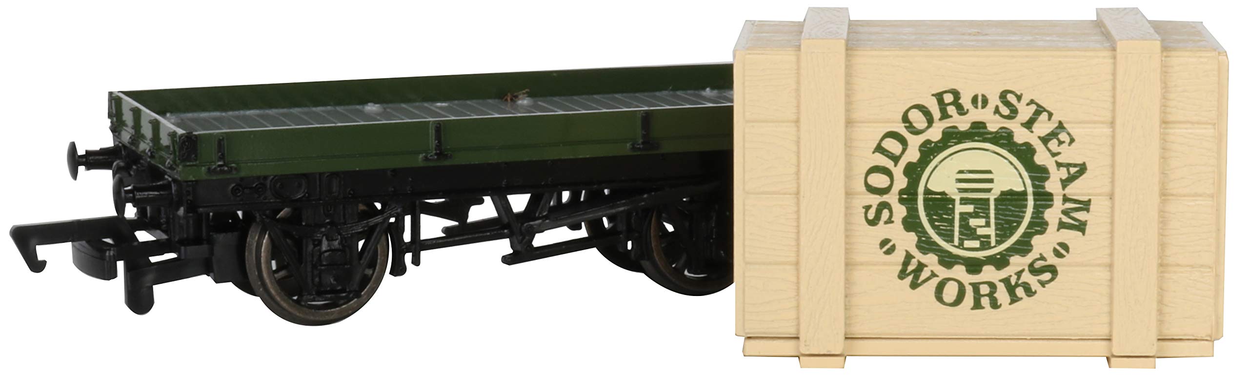 Bachmann Trains - Thomas & Friends™ 1 Plank Wagon with SODOR STEAM Works Crate - HO Scale