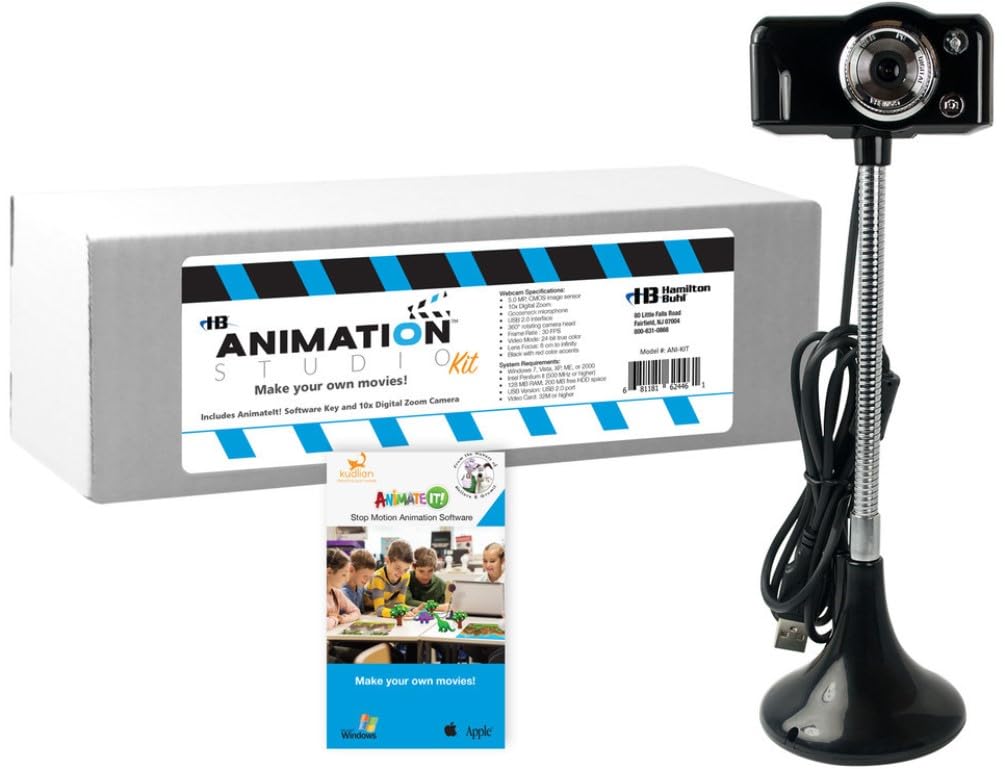 HamiltonBuhl STEAM-CP2 STEAM/STEM Content Producer's Kit #2, Includes: (1) Animation Studio Kit (ANI-KIT) and (1) 3Doodler EDU 6-Pen Classroom Learning Pack