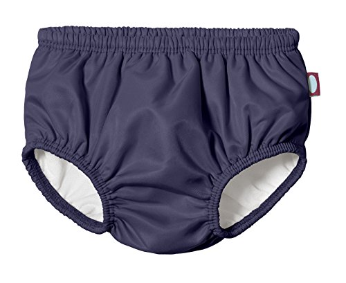 Made in USA Baby Girls and Boys Swim Diaper Cover Reusable Leakproof for Swimming Pool Lessons Beach, Navy, 12-18 Months