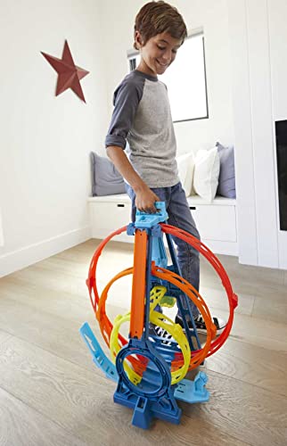 Hot Wheels Track Builder Playset Triple Loop Kit, Multiple Configurations, Connects to Other Sets, 1:64 Scale Toy Car