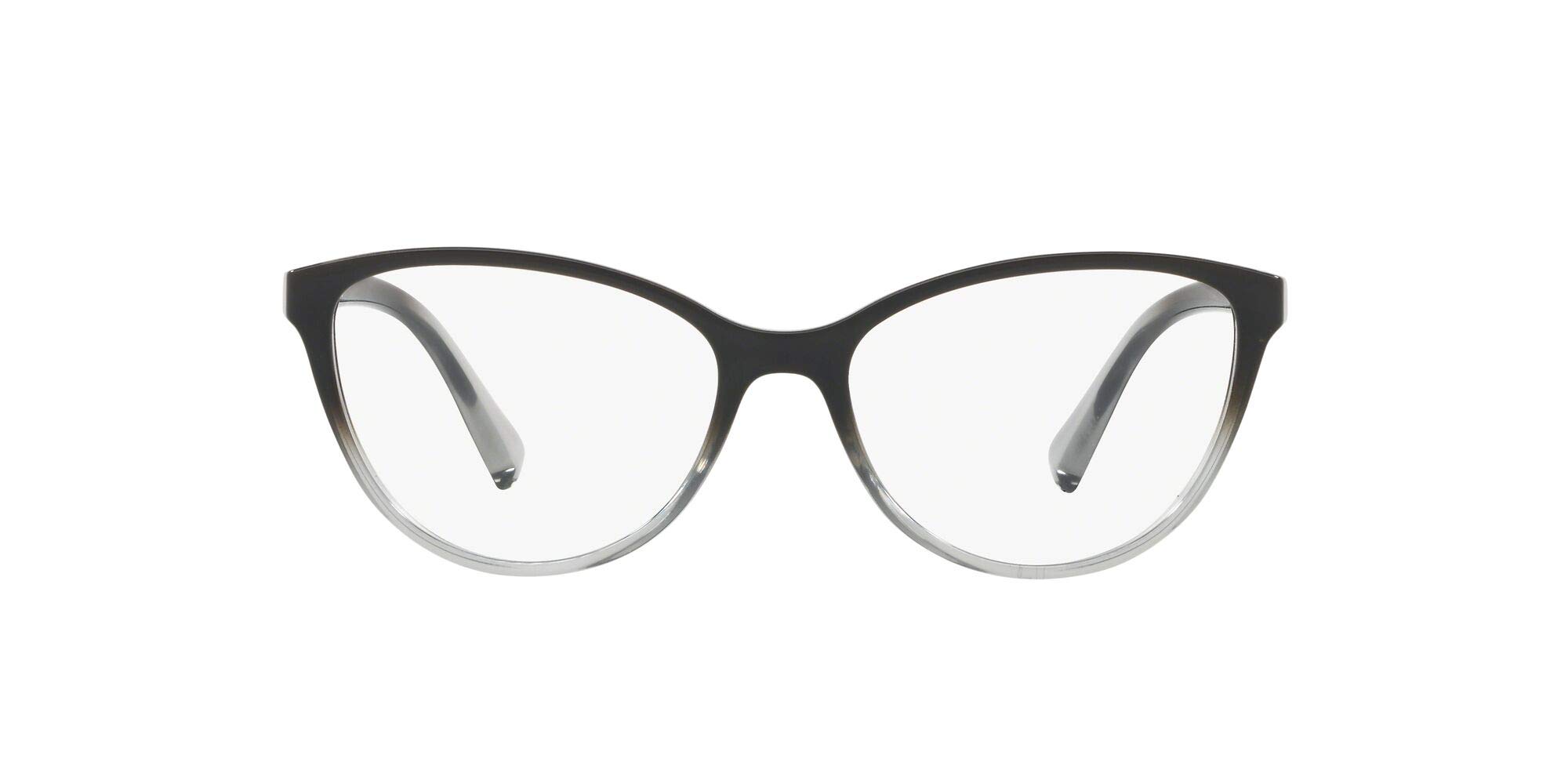 A|X ARMANI EXCHANGE Women's AX3053 Square Prescription Eyeglass Frames, Black/Transparent Smoke/Demo Lens, 53 mm