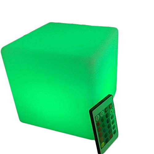 OUUED Waterproof Rechargeable LED Color-Changing Light Cube Party LED Luminous Square Stool Courtyard lamp New Easy Charging LED Module,Remote Control,16 RGB Color, Home Garden Party Decoration