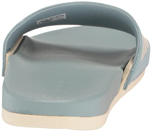adidas Unisex Adilette Comfort Slide Sandal, Magic Grey/Wonder White/Gold Metallic, 19 US Women