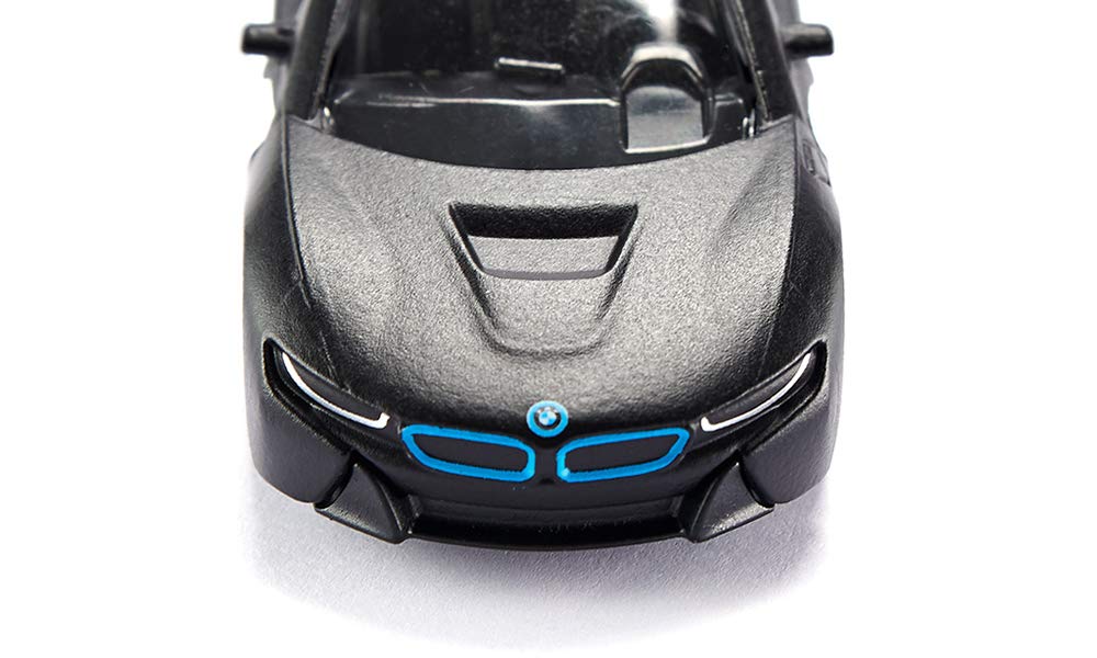 Siku 1533, BMW i8 US Police Car, Metal/Plastic, Black/White, Versatile, Toy Vehicle for Children