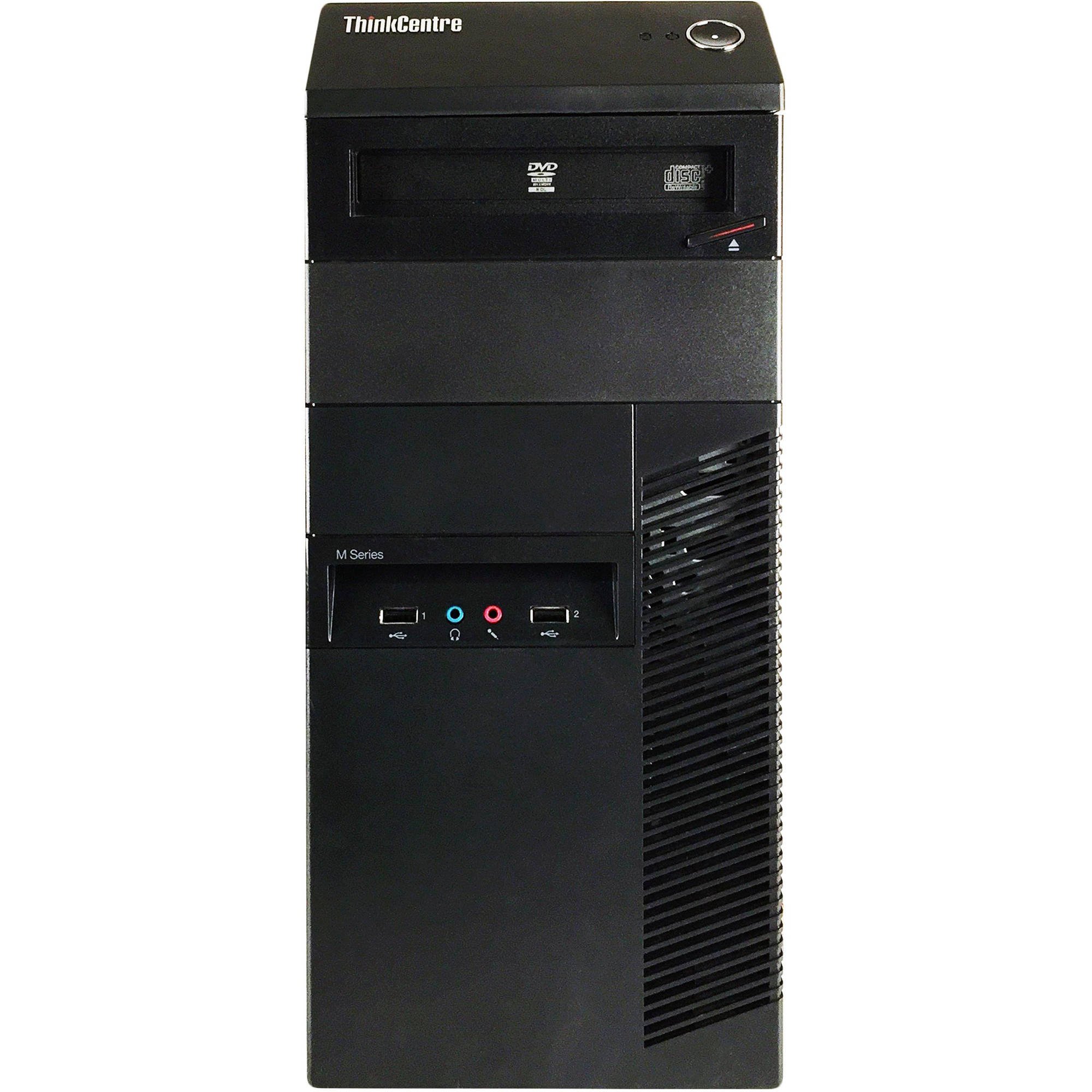 Lenovo ThinkCentre M82 Tower Flagship Business Desktop Computer (Intel Quad-Core i5 3.2GHz, 8GB RAM, 2TB HDD + 120GB SSD, DVD, VGA, DisplayPort, WiFi, Windows 10 Professional) (Renewed)