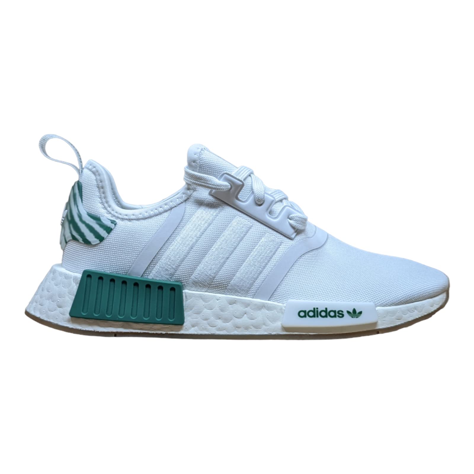 adidas Women's NMD_R1 Sneaker (White/Forest Green, 8)