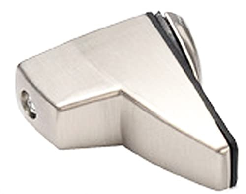 XVL 15.5-Inch Bathroom Glass Shelf, Brushed Nickel GS3004A-L