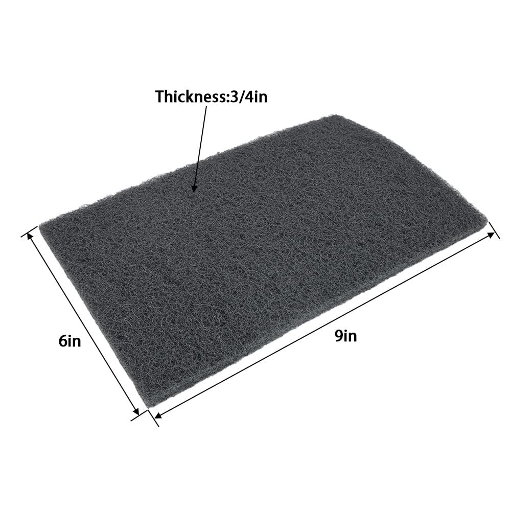 QZATTCAEN Gray Ultra Fine General Purpose Scuff Pads, Box of 8-6" x 9"- Final Scuffing, Scouring, Sanding, Cleaning, Paint Color Blend Prep, Surface Adhesion Preparation, 7448