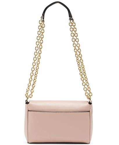 Calvin Klein Soft Lock Lamb Leather Small Convertible Crossbody Shoulder Bag, Pale Rose