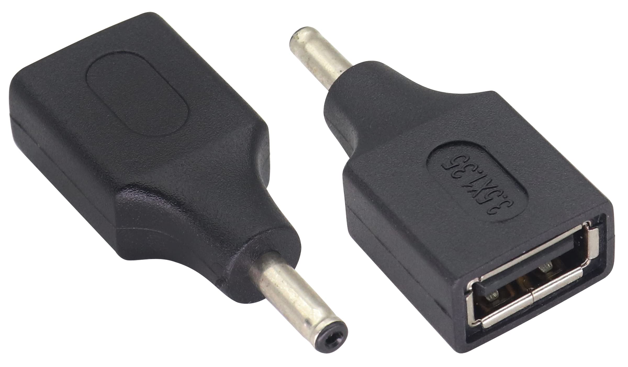 AAOTOKK (2 Pack USB to DC 3.5×1.35mm Power Adapter 5 Volt USB 2.0 A Female to DC 3.5 × 1.35 mm Male Jack DC 5V Barrel Power Plug Charger Cord Connector for 5 V DC or USB Charging Device(F/3.5×1.35)